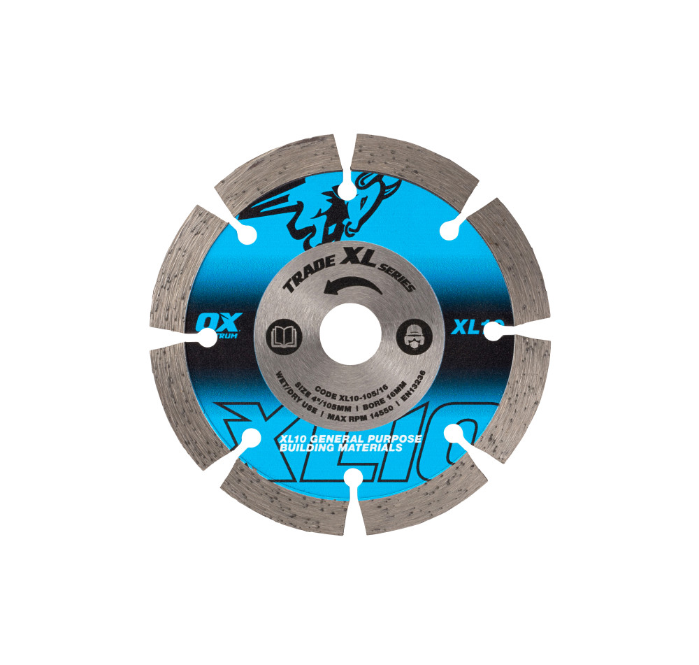 OX Trade XL-10 Segmented Diamond Blade - General Purpose - 105/16mm ...
