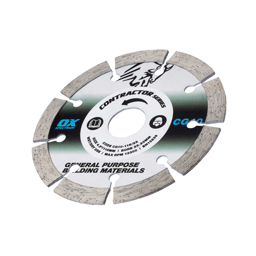 OX Spectrum Contractor Diamond Blade 10mm - General Purpose - 115/22 ...