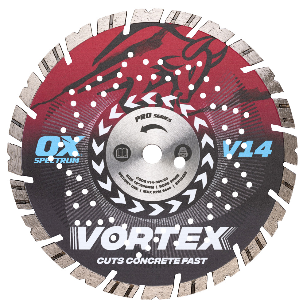 Pro V14 Diamond Blade - Concrete - 300/20mm - OX Tools UK