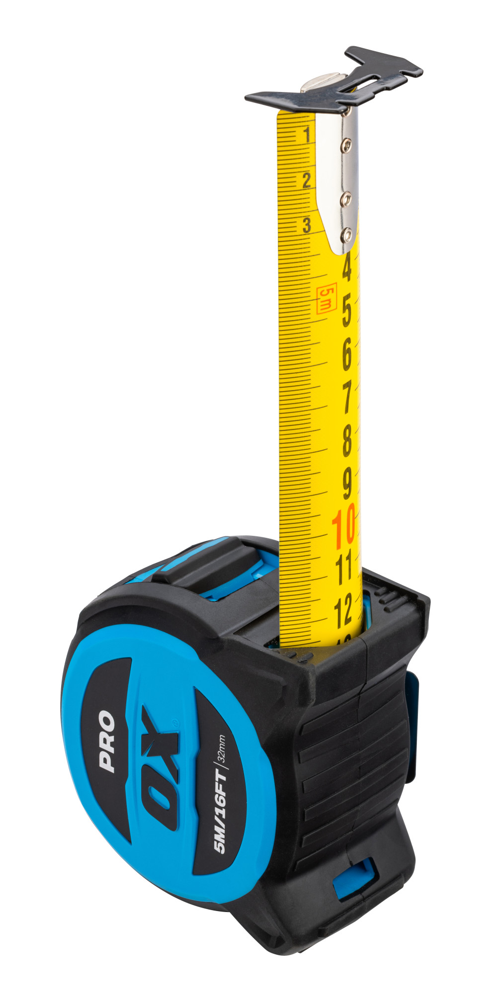 OX Pro 5m/16ft Tuff Blade Tape Measure - Magnetic Dual Hook & 32mm Wide ...