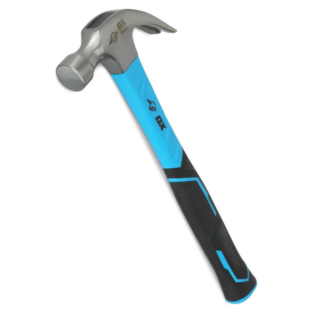 OX Trade Fiberglass Handle Claw Hammer - 20oz / 567g - OX Tools UK