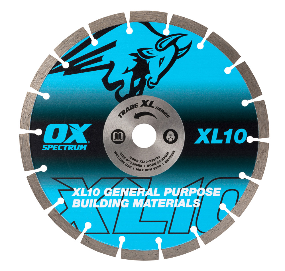 OX Trade XL-10 Segmented Diamond Blade - General Purpose - 230/22.23mm ...